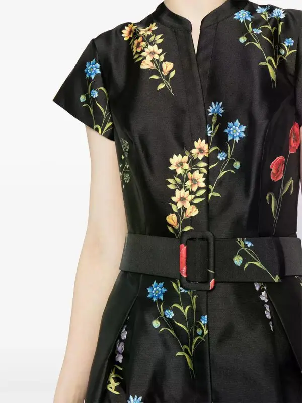 Sachin & Babi Marta Floral-print Gown - Blue