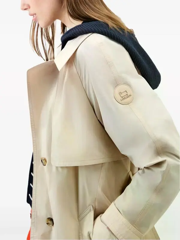 Woolrich Single-breasted Belted Trench Coat