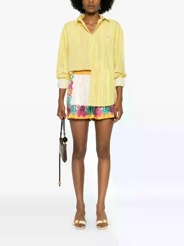 La DoubleJ Floral-print Silk Shorts