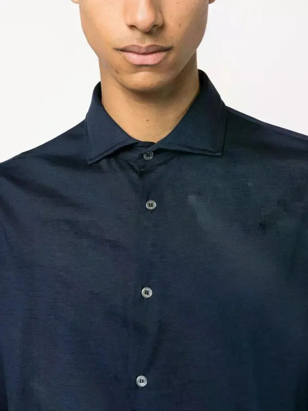 Fedeli Iconic Jason Button-up Shirt - Blue