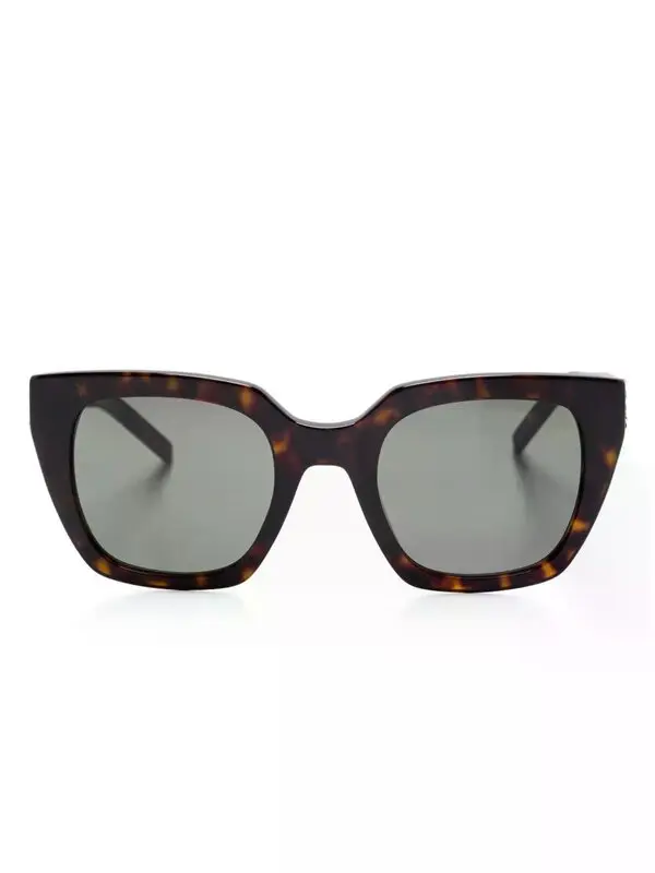 Saint Laurent Tortoiseshell-effect Sunglasses - Brown