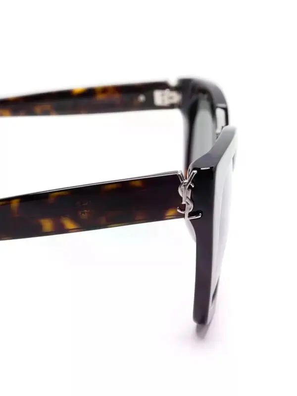 Saint Laurent Tortoiseshell-effect Sunglasses - Brown