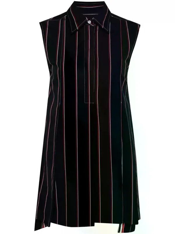Thom Browne Rwb-stripe Shirt Dress