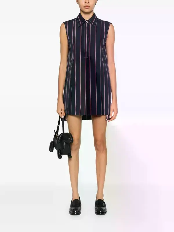 Thom Browne Rwb-stripe Shirt Dress