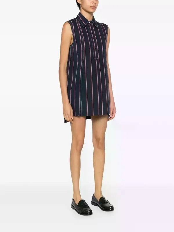 Thom Browne Rwb-stripe Shirt Dress