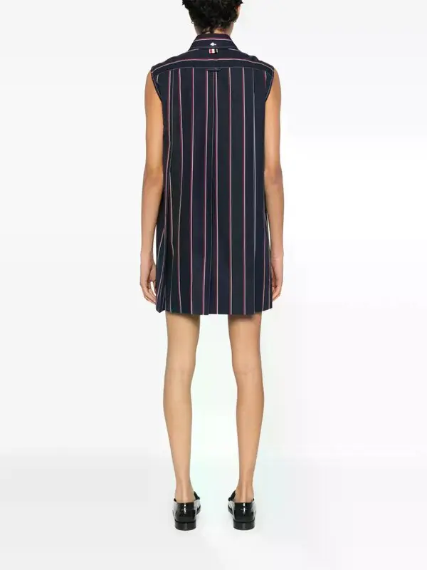Thom Browne Rwb-stripe Shirt Dress