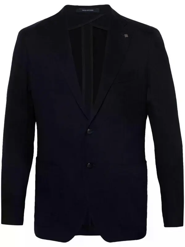 Tagliatore Notched-lapels Single-breasted Blazer - Blue