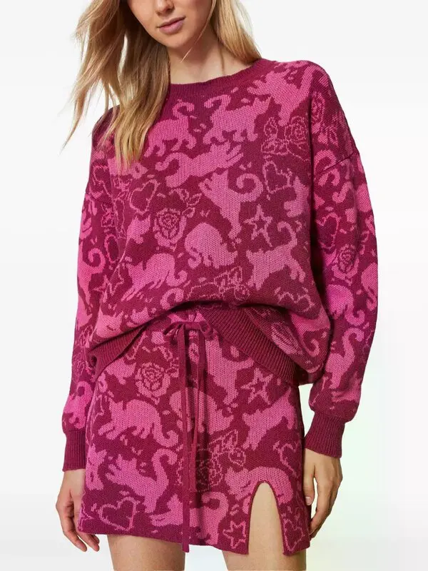 TWINSET Patterned Jacquard Skirt