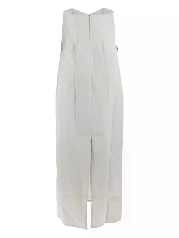 Co Strapless Pleat-detail Shift Maxi Dress