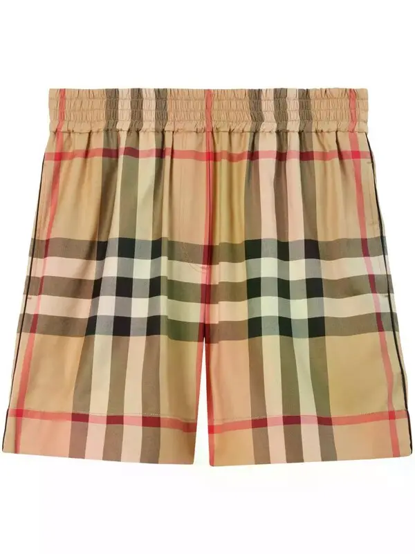Burberry Vintage Check Cotton Shorts