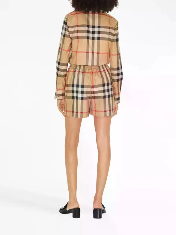 Burberry Vintage Check Cotton Shorts
