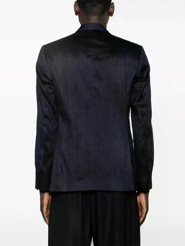 LARDINI Single-breasted Silk Blazer - Blue