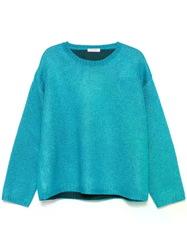 Valentino Garavani High-shine Finish Crew Neck Sweater
