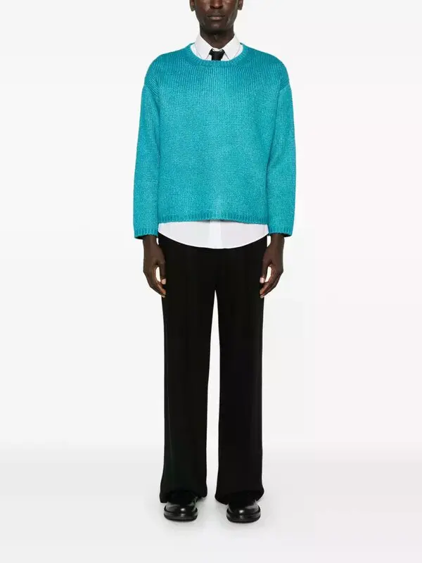 Valentino Garavani High-shine Finish Crew Neck Sweater