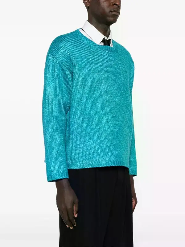 Valentino Garavani High-shine Finish Crew Neck Sweater