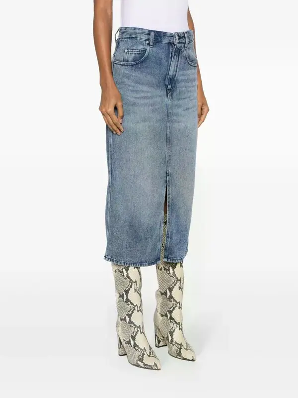 Isabel Marant Étoile Tilaura Stonewashed Denim Skirt