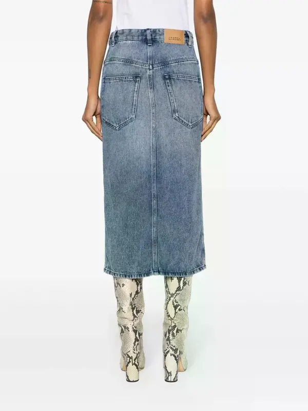 Isabel Marant Étoile Tilaura Stonewashed Denim Skirt