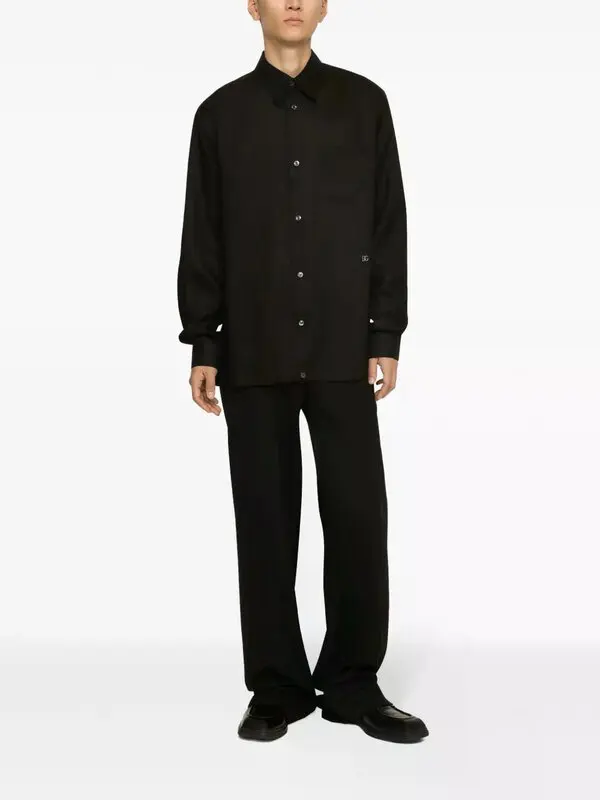 Dolce & Gabbana Long-sleeve Linen Shirt