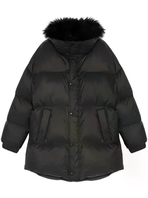 YVES SALOMON Padded Coat With Faux-fur Collar