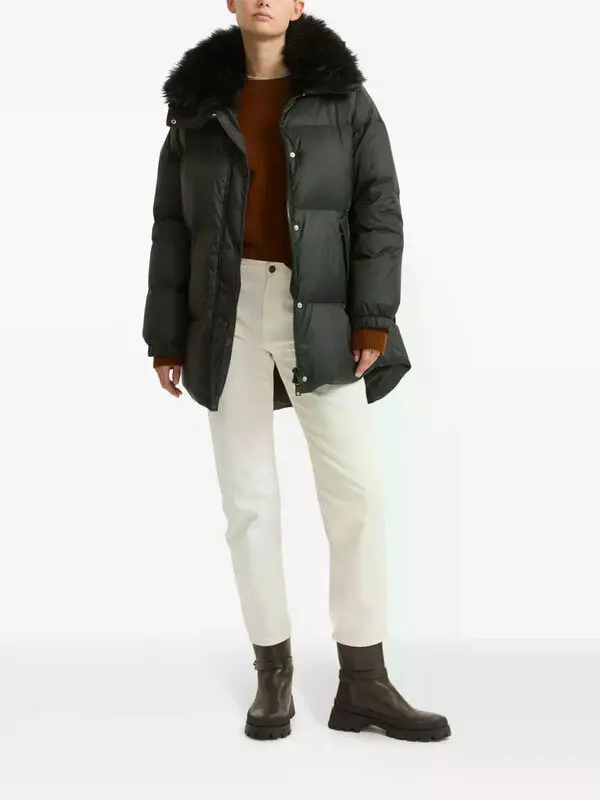 YVES SALOMON Padded Coat With Faux-fur Collar