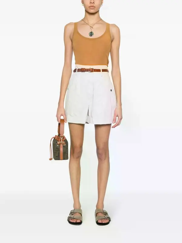 Max Mara Semi-sheer Fine-ribbed Top - Neutrals