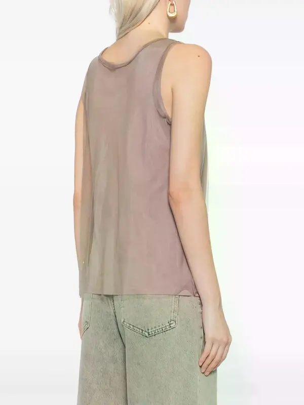 JNBY Mesh Detailing Sleeveless Top - Neutrals