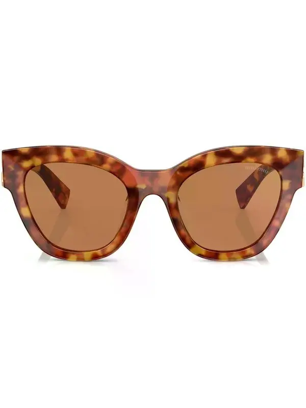 Miu Miu Tortoiseshell Cat-eye Sunglasses - Green