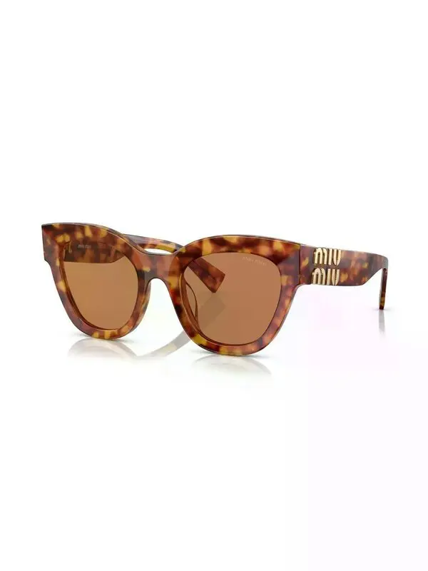 Miu Miu Tortoiseshell Cat-eye Sunglasses - Green
