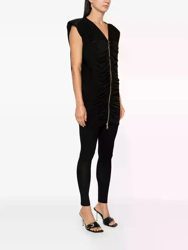 MITILIANE COUTURE Leather-trim T-shirt
