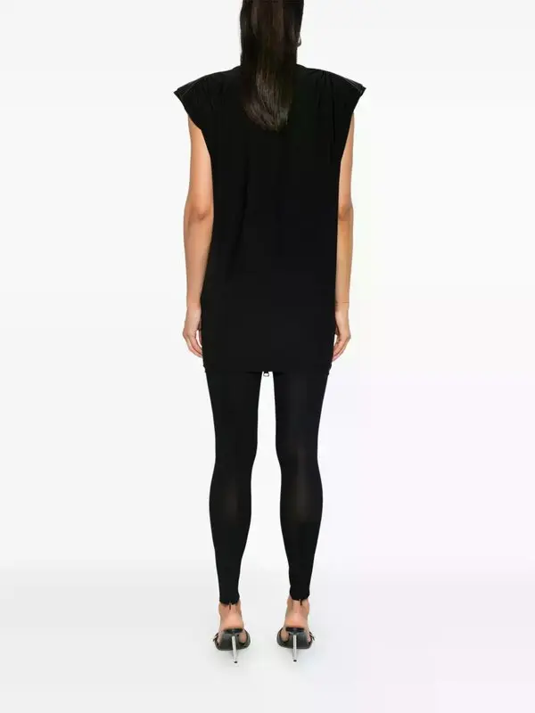 MITILIANE COUTURE Leather-trim T-shirt