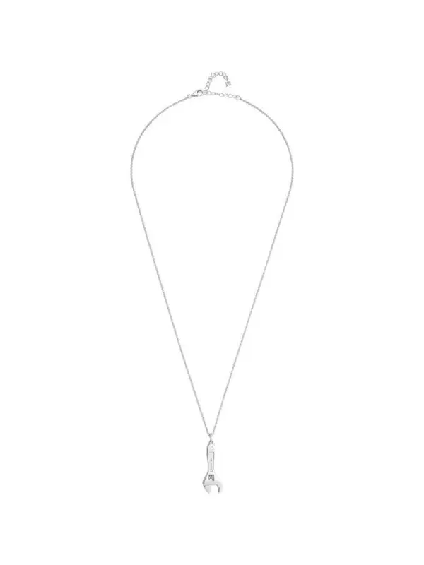 Mateo Wrench Pendant Necklace - Silver