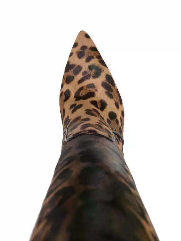 SCAROSSO X Brian Atwood Carra Leopard-print Boots