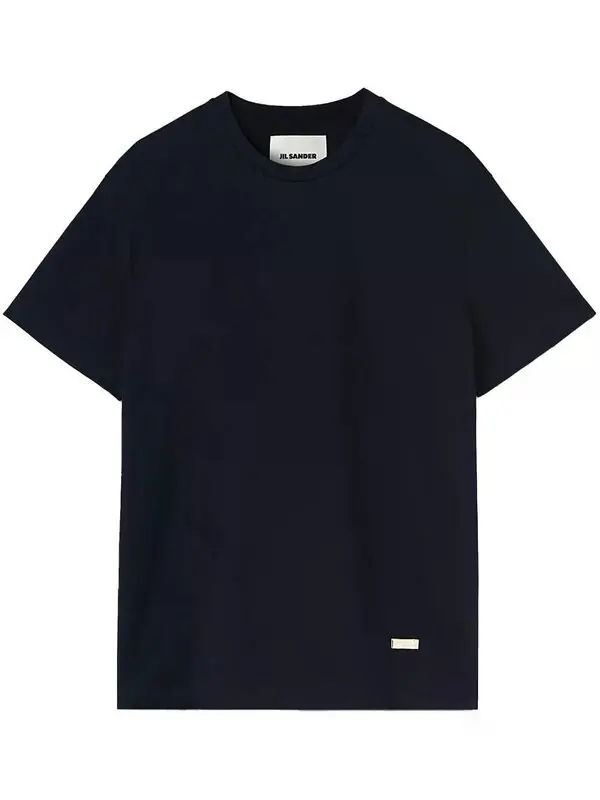 JIL SANDER Logo-plaque Cotton T-shirt - Black
