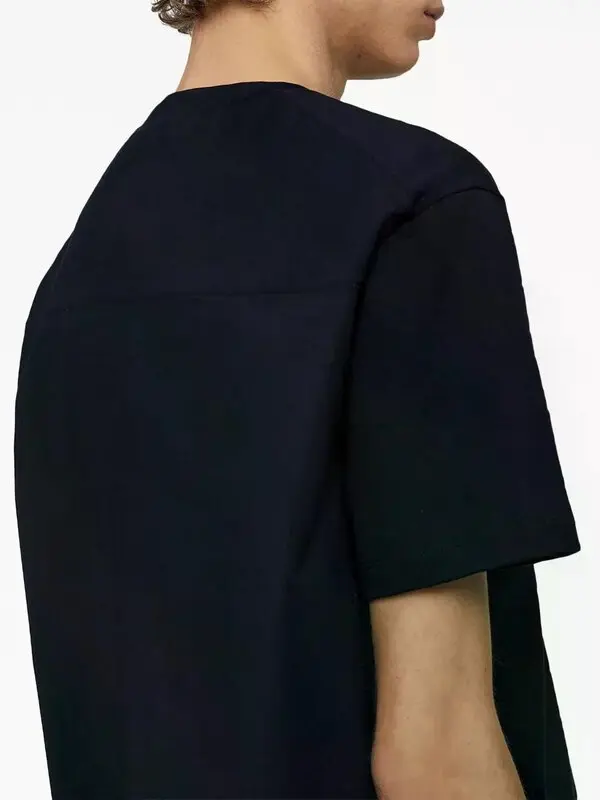 JIL SANDER Logo-plaque Cotton T-shirt - Black