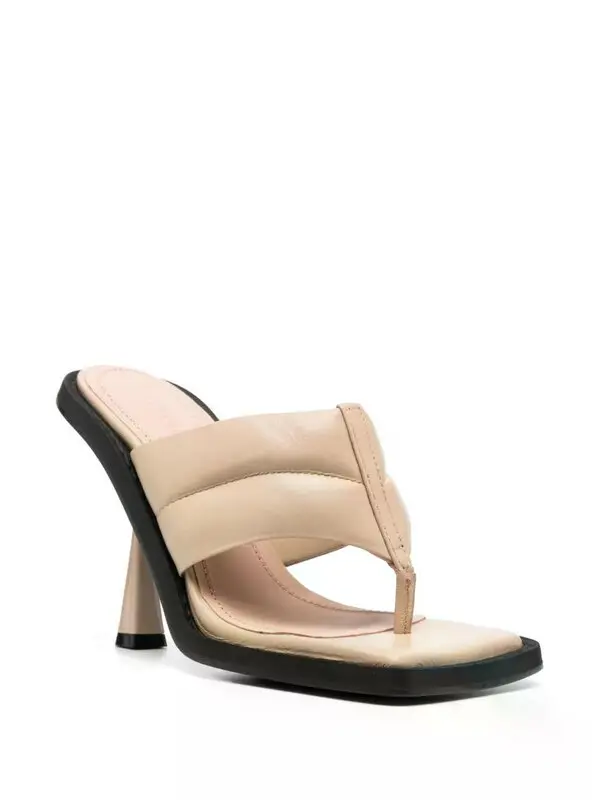 ANDREĀDAMO 120mm Leather Sandals - Neutrals