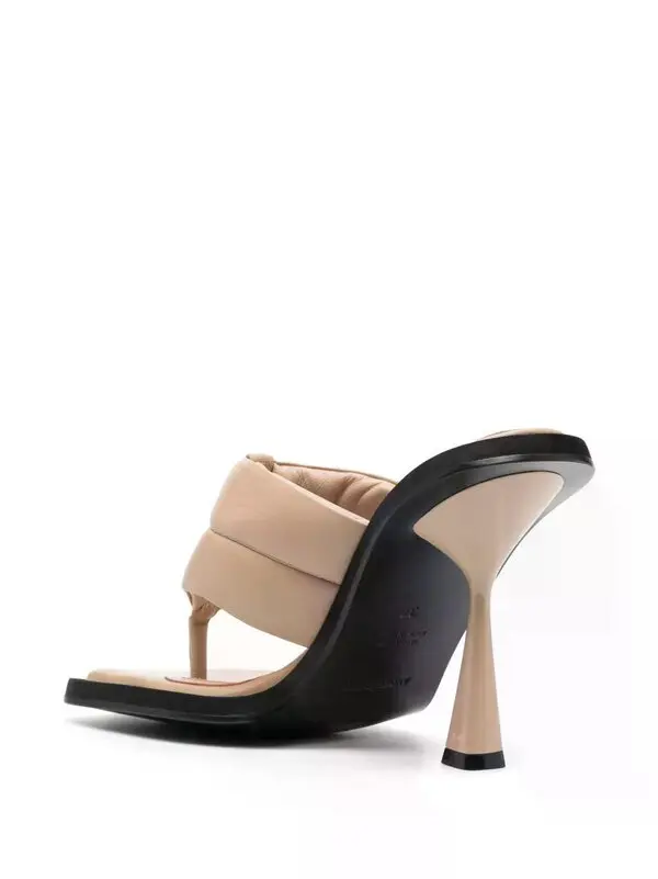 ANDREĀDAMO 120mm Leather Sandals - Neutrals