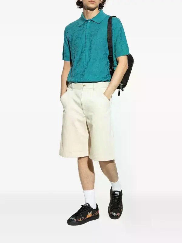 Versace Barocco-jacquard Polo Shirt