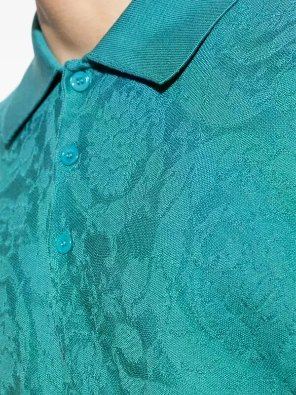 Versace Barocco-jacquard Polo Shirt