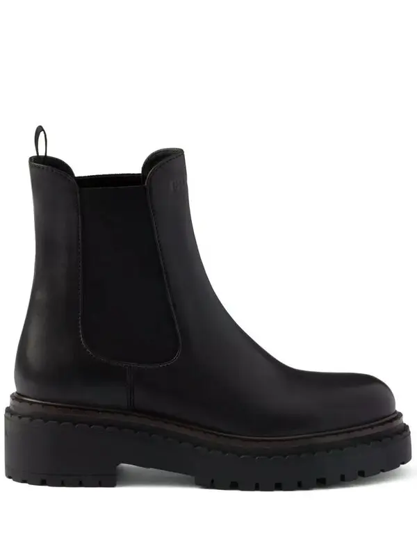 Prada Leather Chelsea Boots