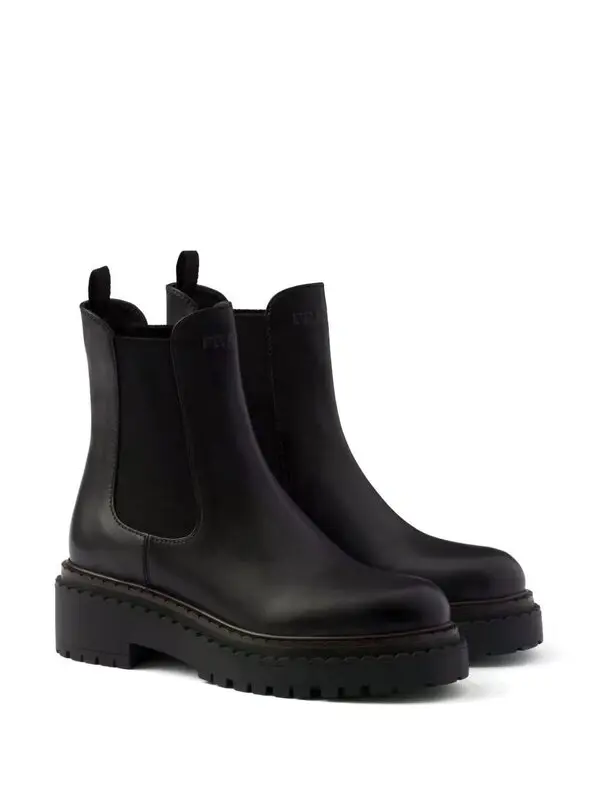 Prada Leather Chelsea Boots