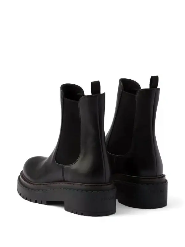 Prada Leather Chelsea Boots