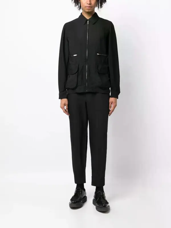 Comme Des Garçons Chevron-pattern Tapered Trousers