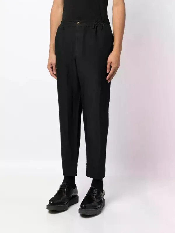 Comme Des Garçons Chevron-pattern Tapered Trousers