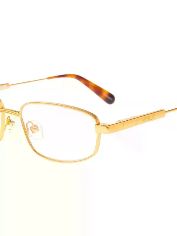 Jacquemus Rectangle-frame Glasses - Brown
