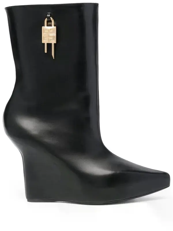 Givenchy 120mm Padlock Wedge Boots