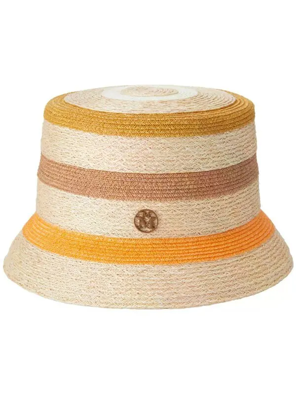 MAISON MICHEL Lila Bucket Hat - Neutrals