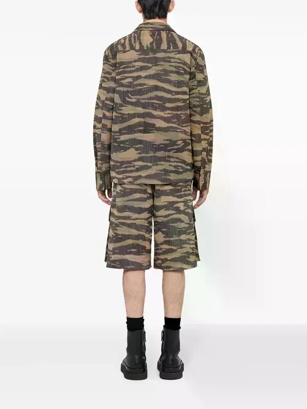 JIL SANDER Printed Zip-up Overshirt - Green