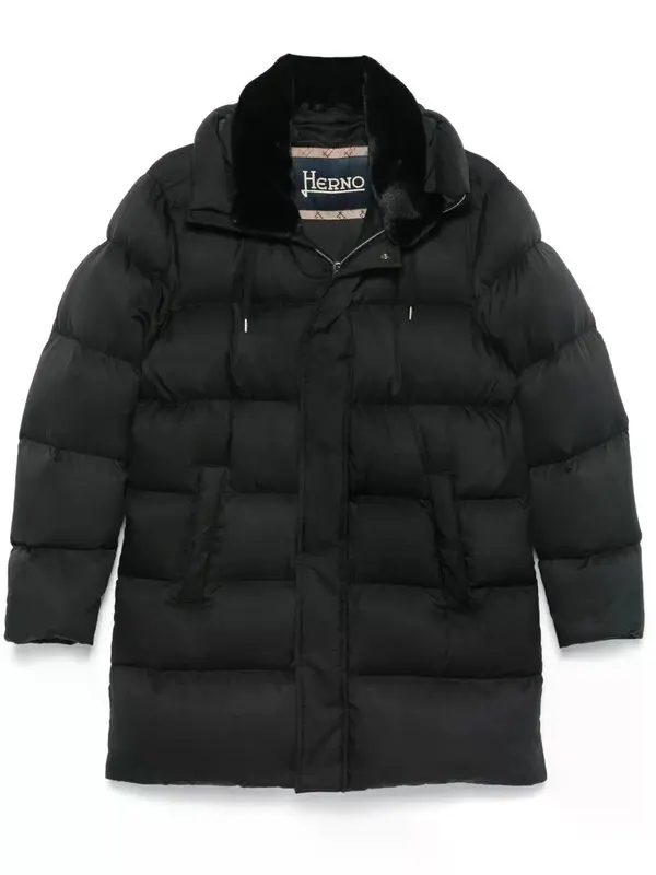 Herno Quilted Down Coat With Detachable Faux-fur Trim