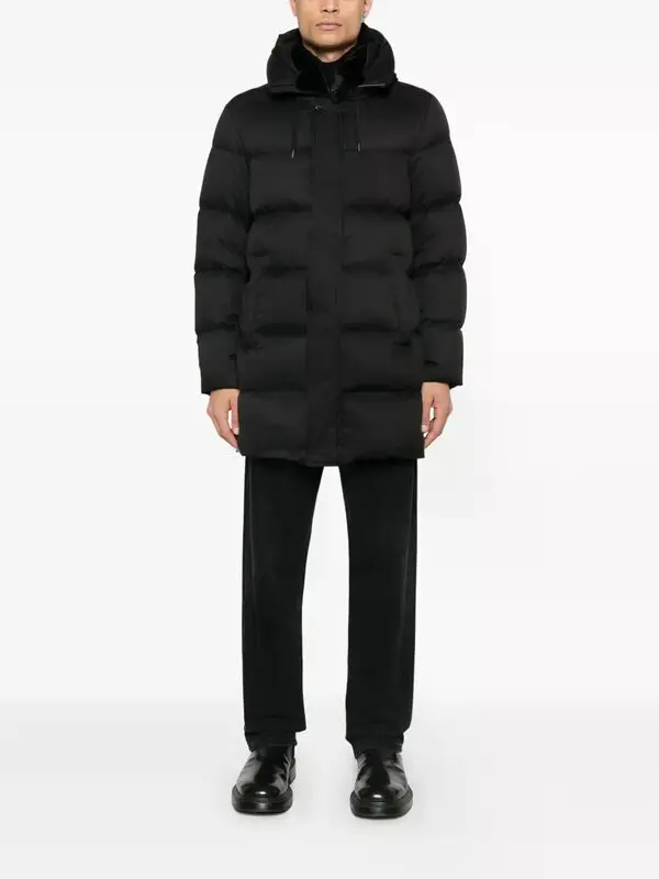 Herno Quilted Down Coat With Detachable Faux-fur Trim