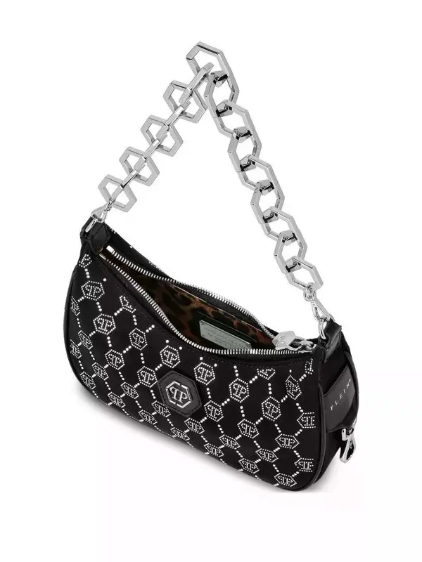 Philipp Plein Monogram Pattern Shoulder Bag - Black